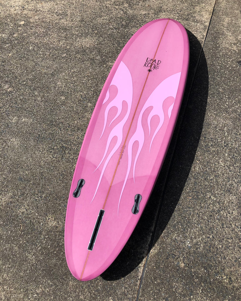 Ege Bamyasi - 7'4 Magenta Flames – Dead Kooks Surfboards